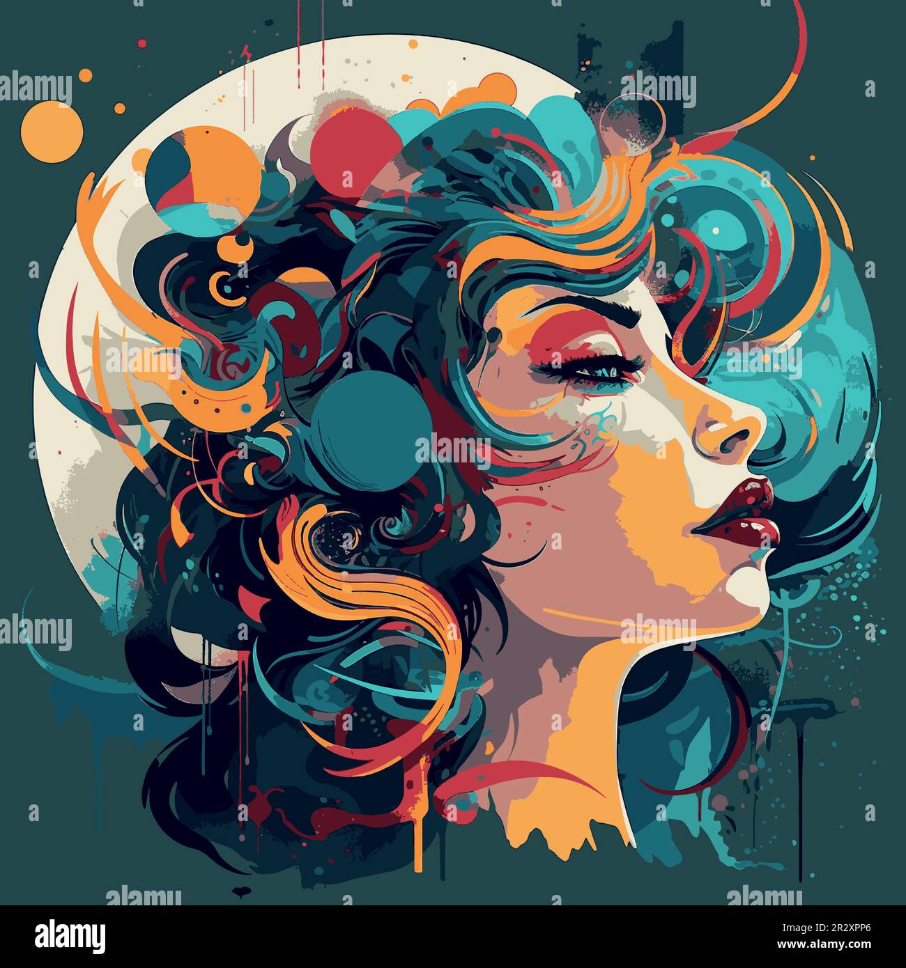 Eye-catching girl, portrait design image Stock Vector Image & Art - Alamy