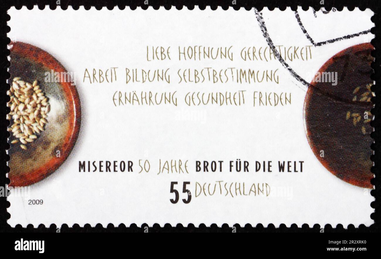 GERMANY - CIRCA 2009: a stamp printed in Germany dedicated to bread for ...
