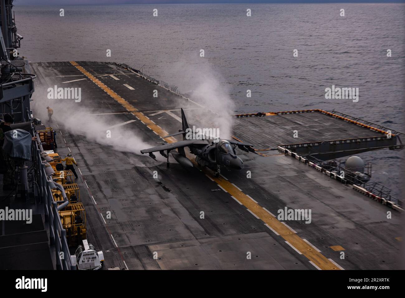 A U.S. Marine Corps AV-8B Harrier, assigned to the 26th Marine ...