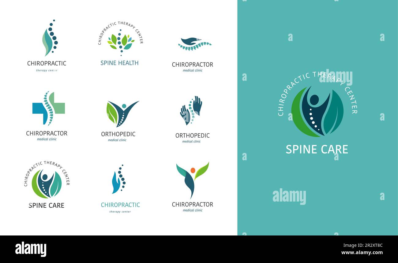 Orthopedic, osteopathic, chiropractic logo design. Health spine, sport ...