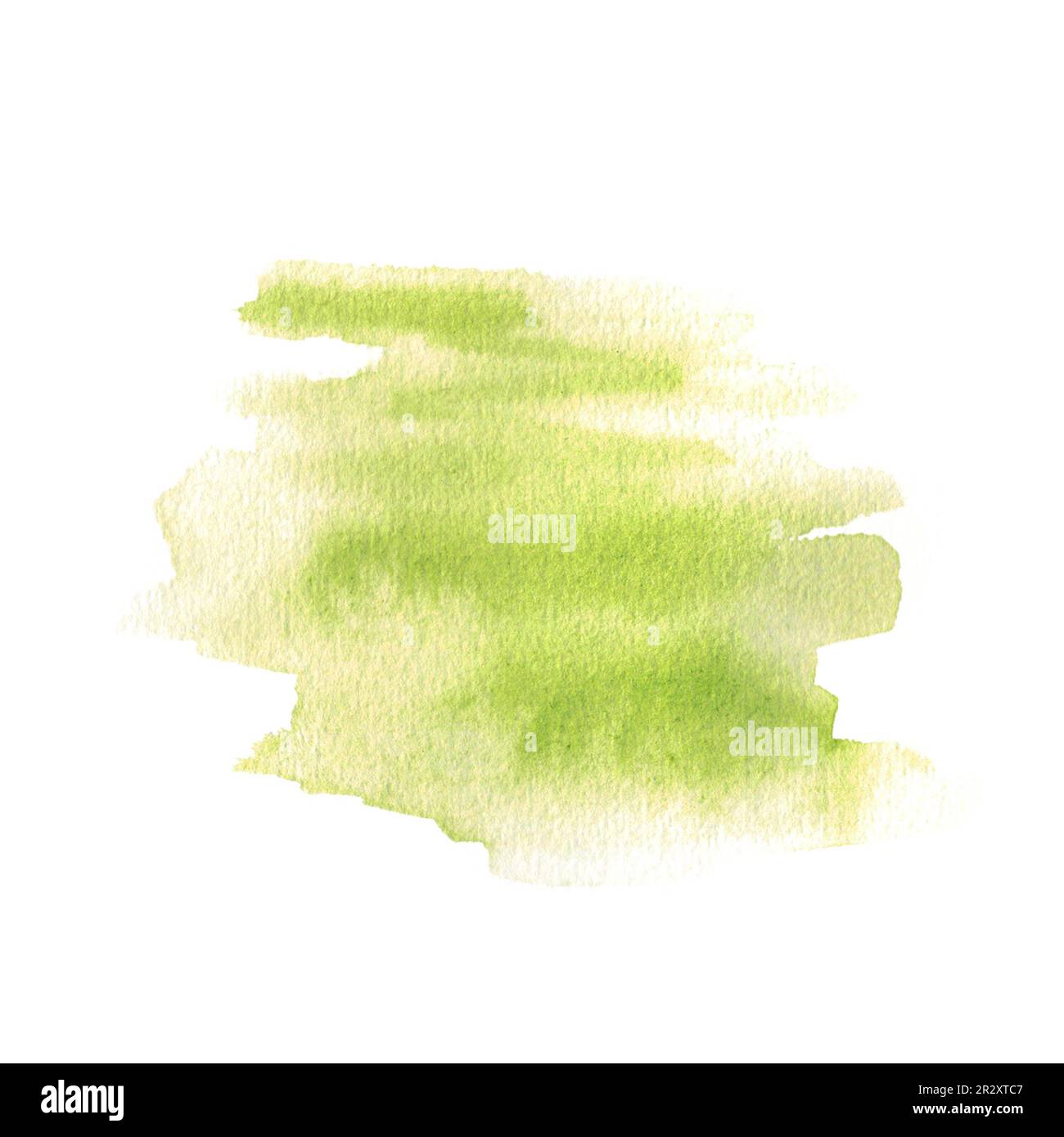 Green watercolor splash. Hand drawn illustration isolated on white ...