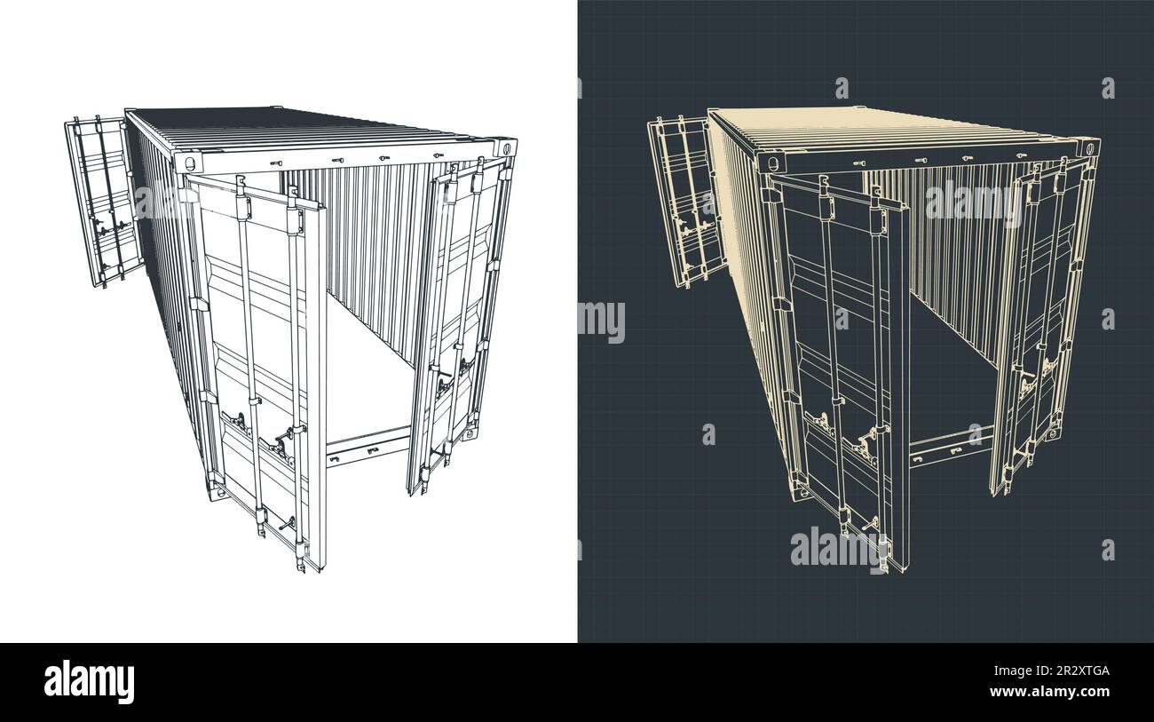 Container construction blueprints hi-res stock photography and images ...