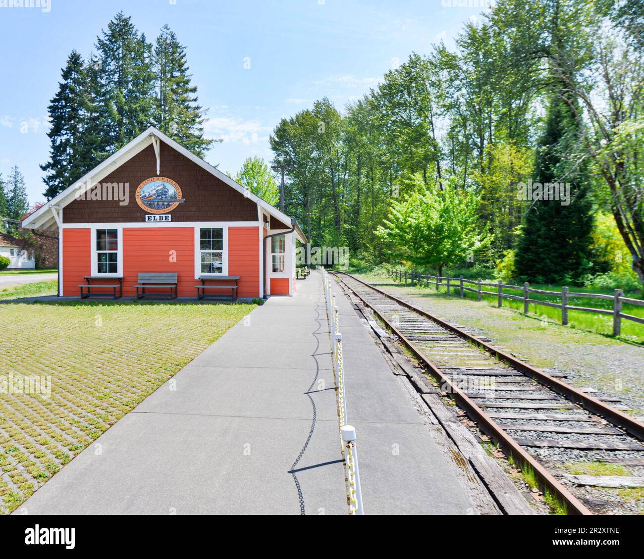 Historic train depot in Elbe, Washington Stock Photo - Alamy