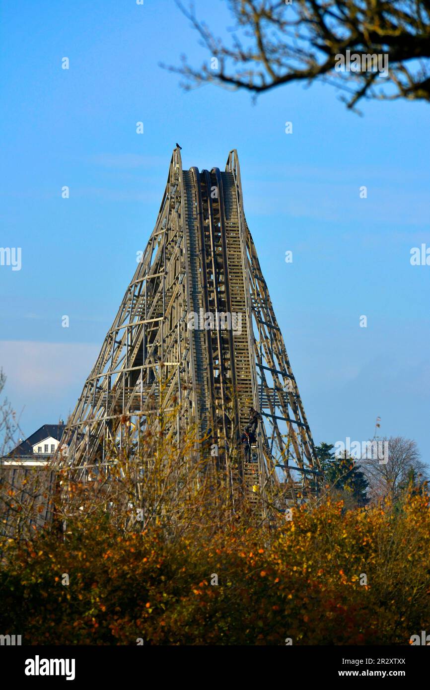 Baden-Wuerttemberg, Cleebronn, Tripsdrill amusement park with wooden ...