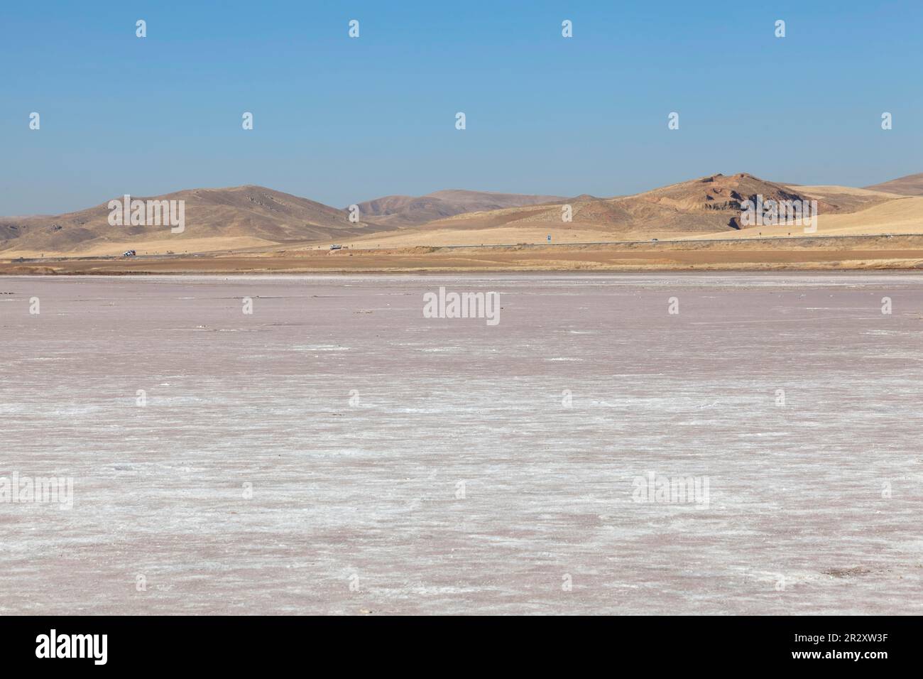 The Great Salt Lake Tuz Goelue, Central Anatolia, Turkey Stock Photo ...