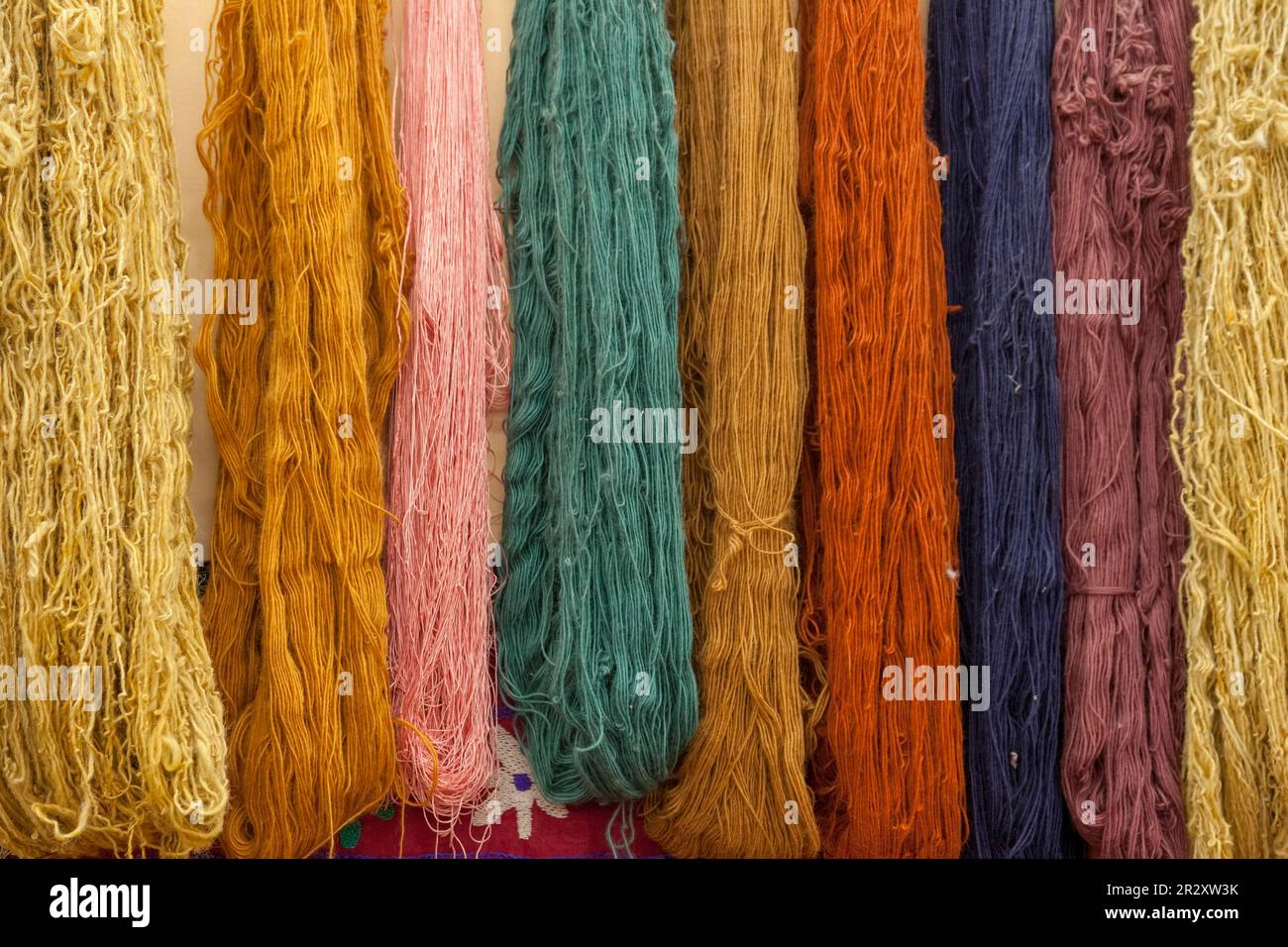 Carpet yarns in a carpet factory Stock Photo - Alamy