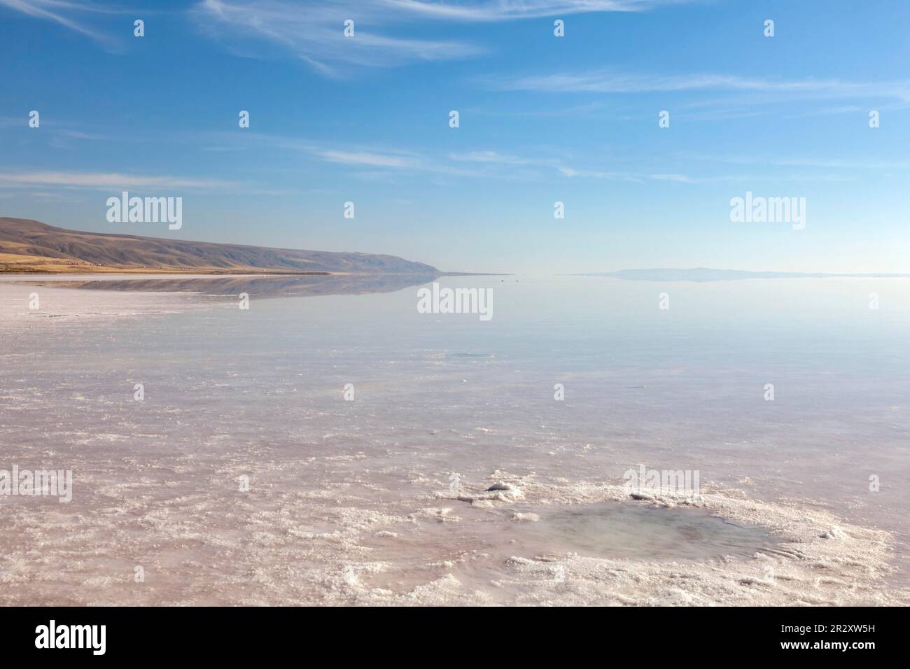 The Great Salt Lake Tuz Goelue, Central Anatolia, Turkey Stock Photo ...
