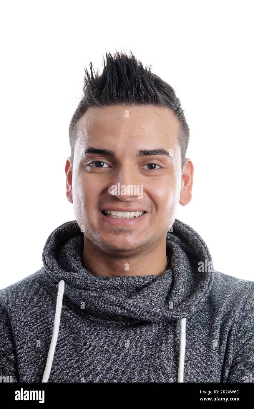 young turkish man with spiky hair Stock Photo - Alamy