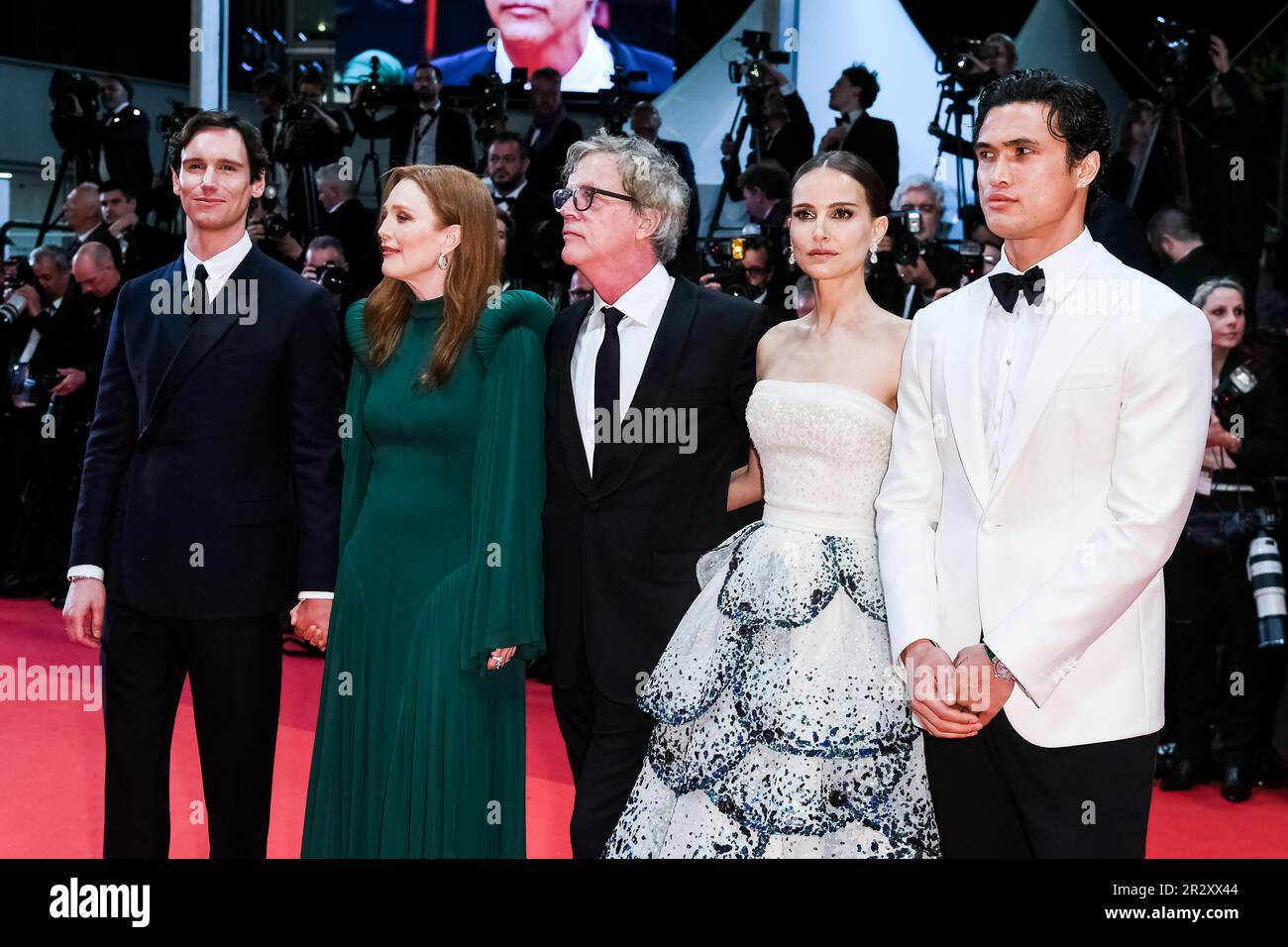 Italy. 20th May, 2023. Cory Michael Smith, Julianne Moore, Todd Haynes, Natalie Portman, Charles ...
