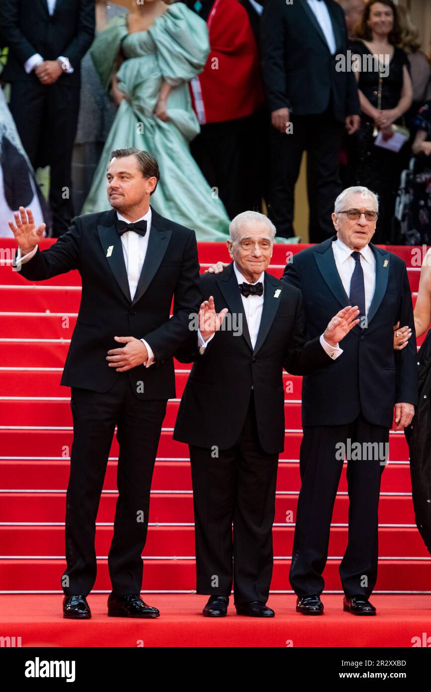 Italy. 20th May, 2023. Leonardo di Caprio, Martin Scorsese, Robert de ...