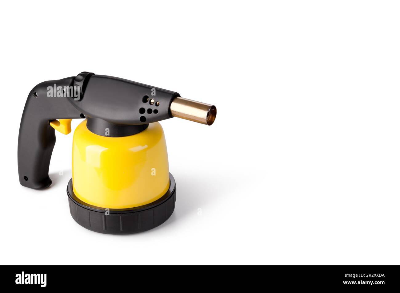 manual gas burner on a white background Stock Photo - Alamy