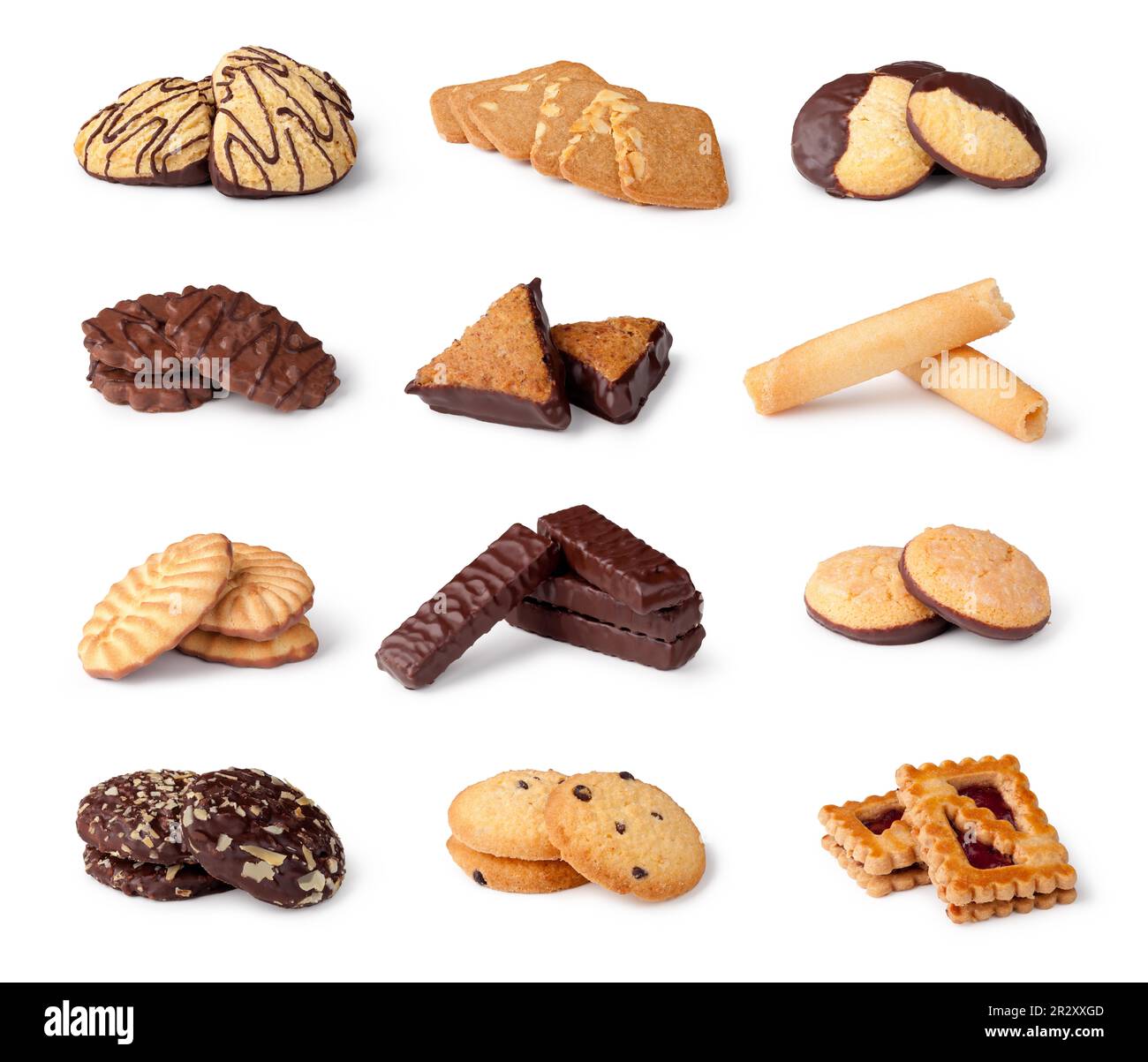 Cookies collection on a white background Stock Photo - Alamy