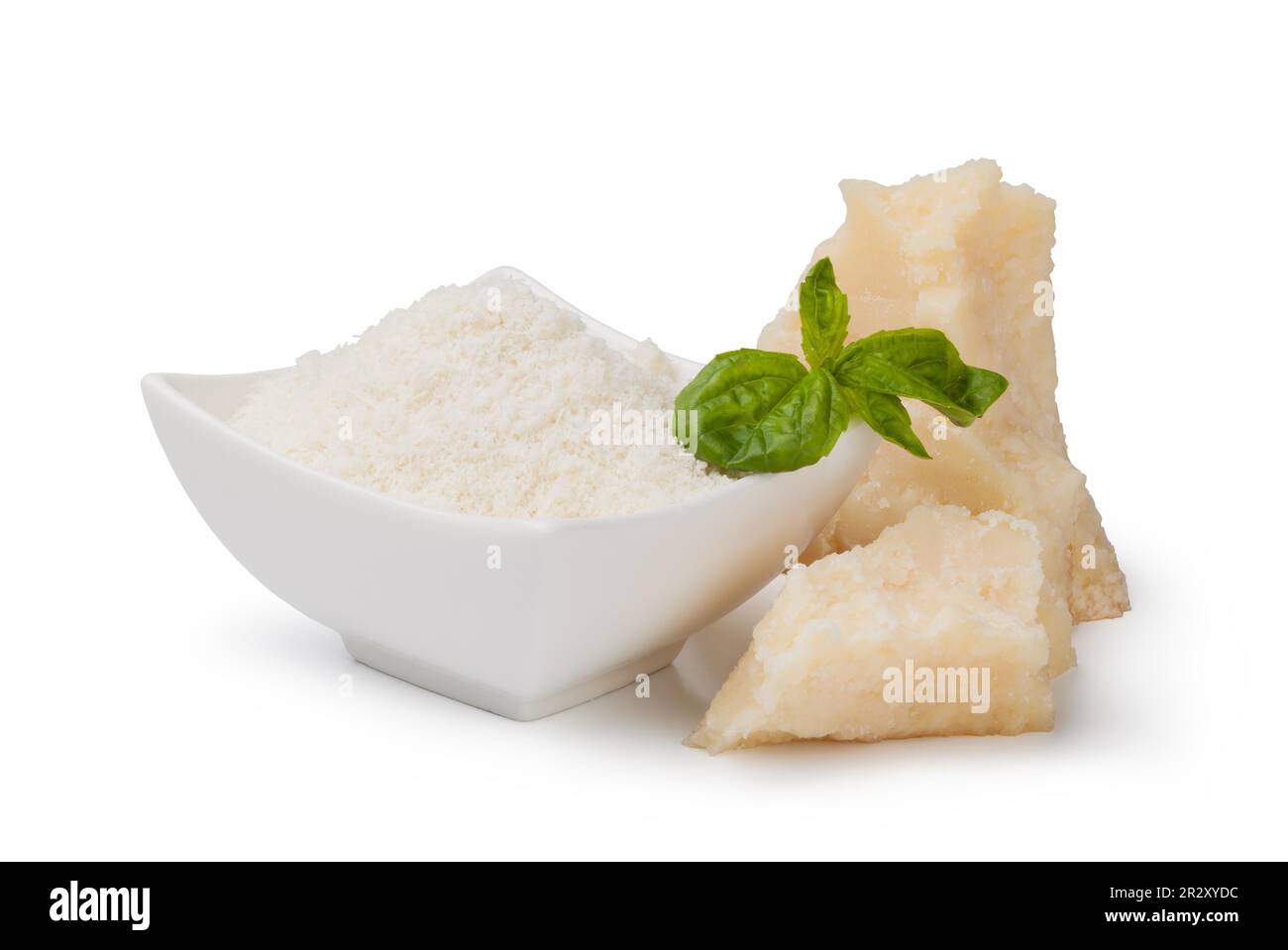 parmesan cheese on white background Stock Photo - Alamy
