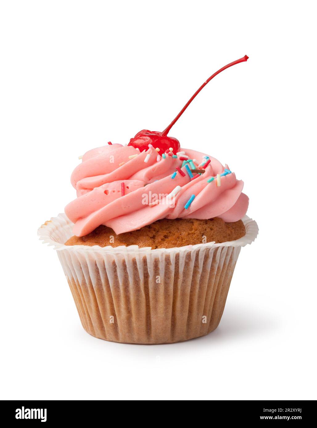 Cupcake on a white background Stock Photo - Alamy