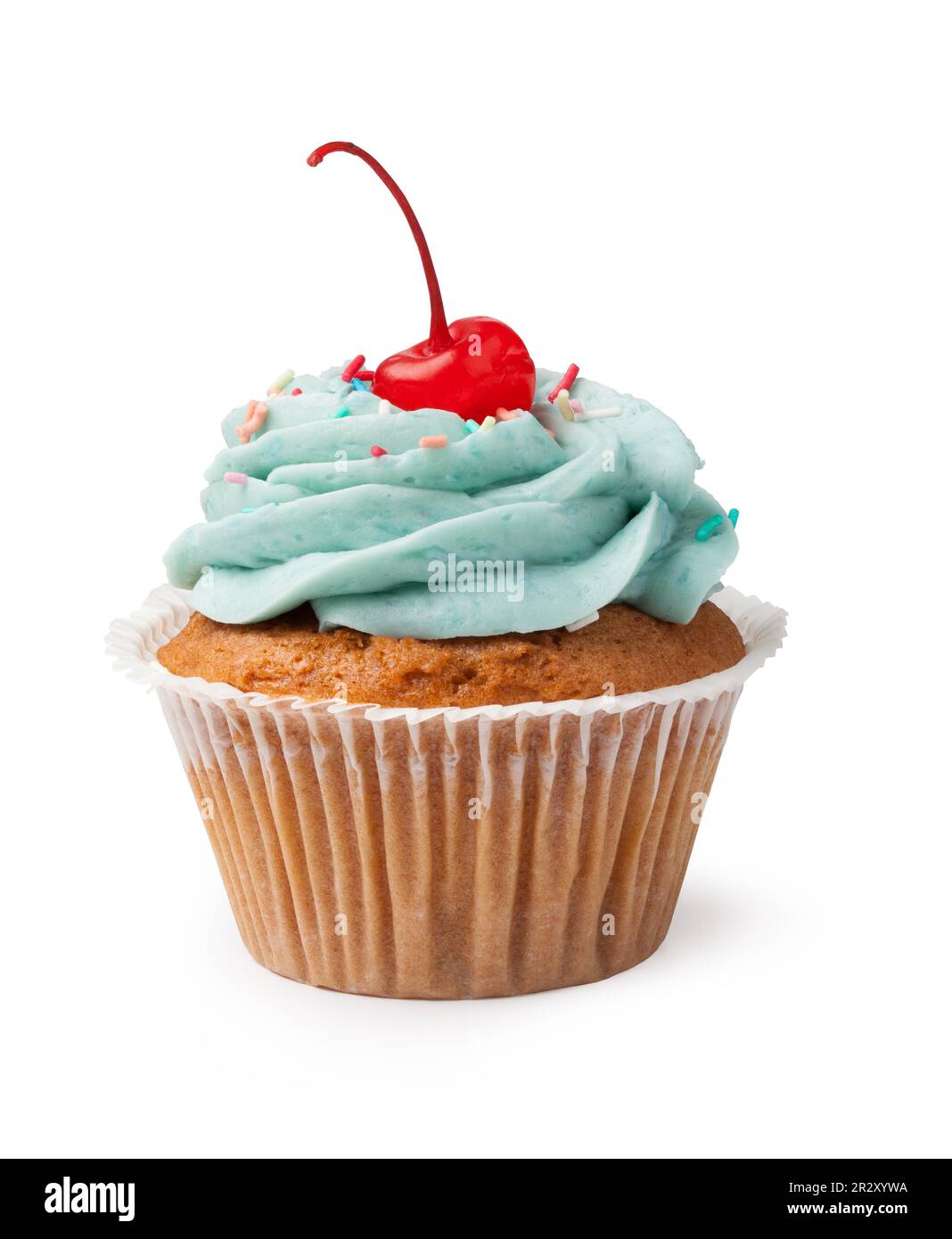 Cupcake on a white background Stock Photo - Alamy