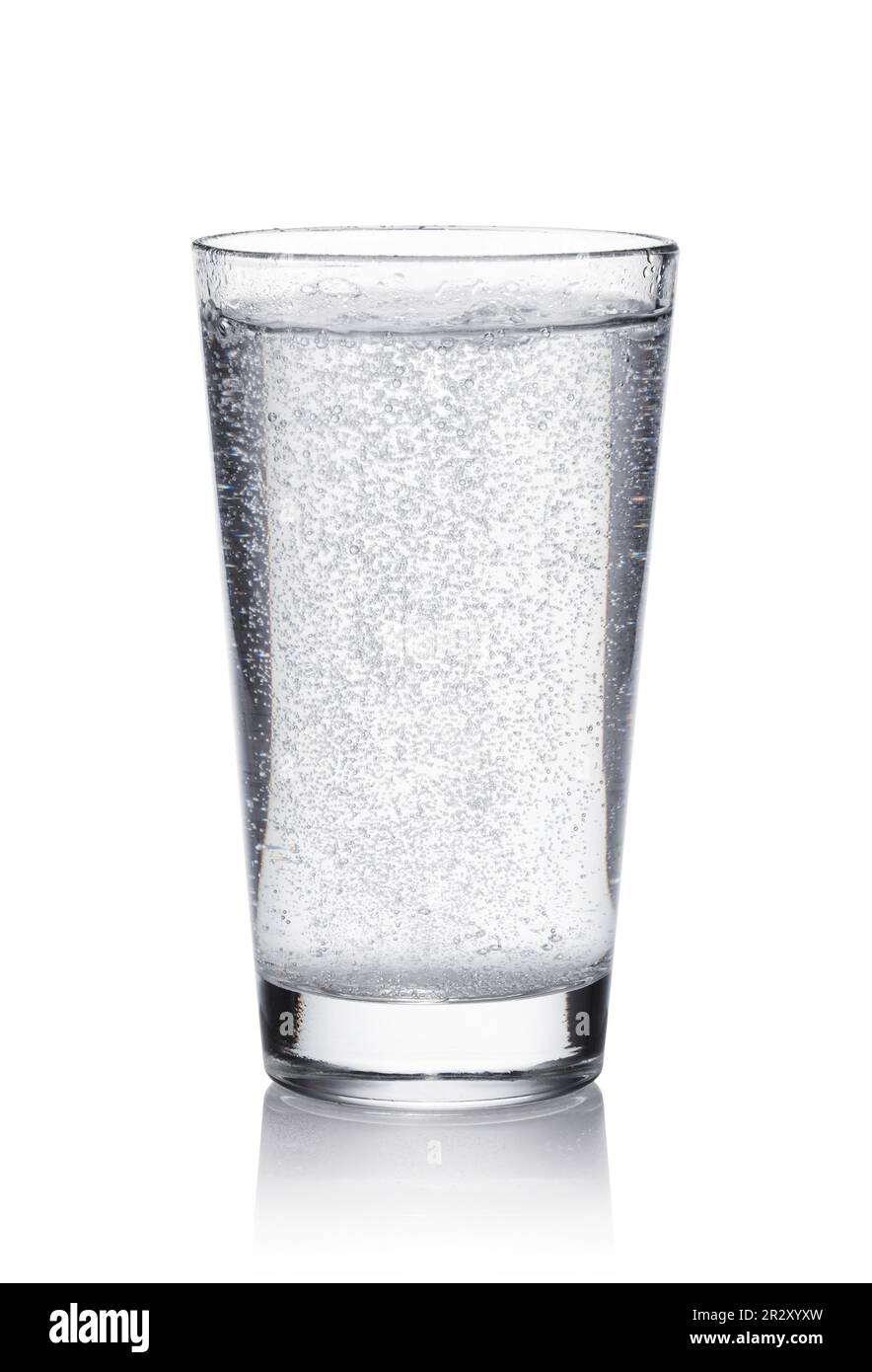 Water pour glass on white Cut Out Stock Images & Pictures - Alamy