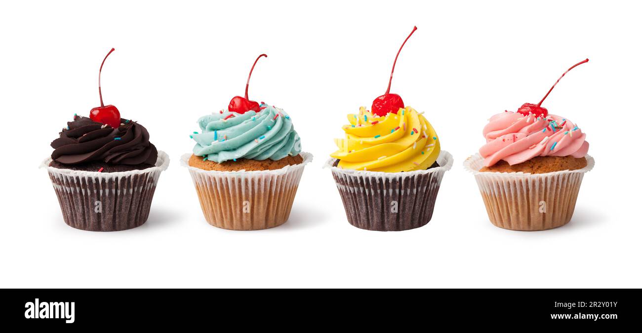 Cupcake on a white background Stock Photo - Alamy