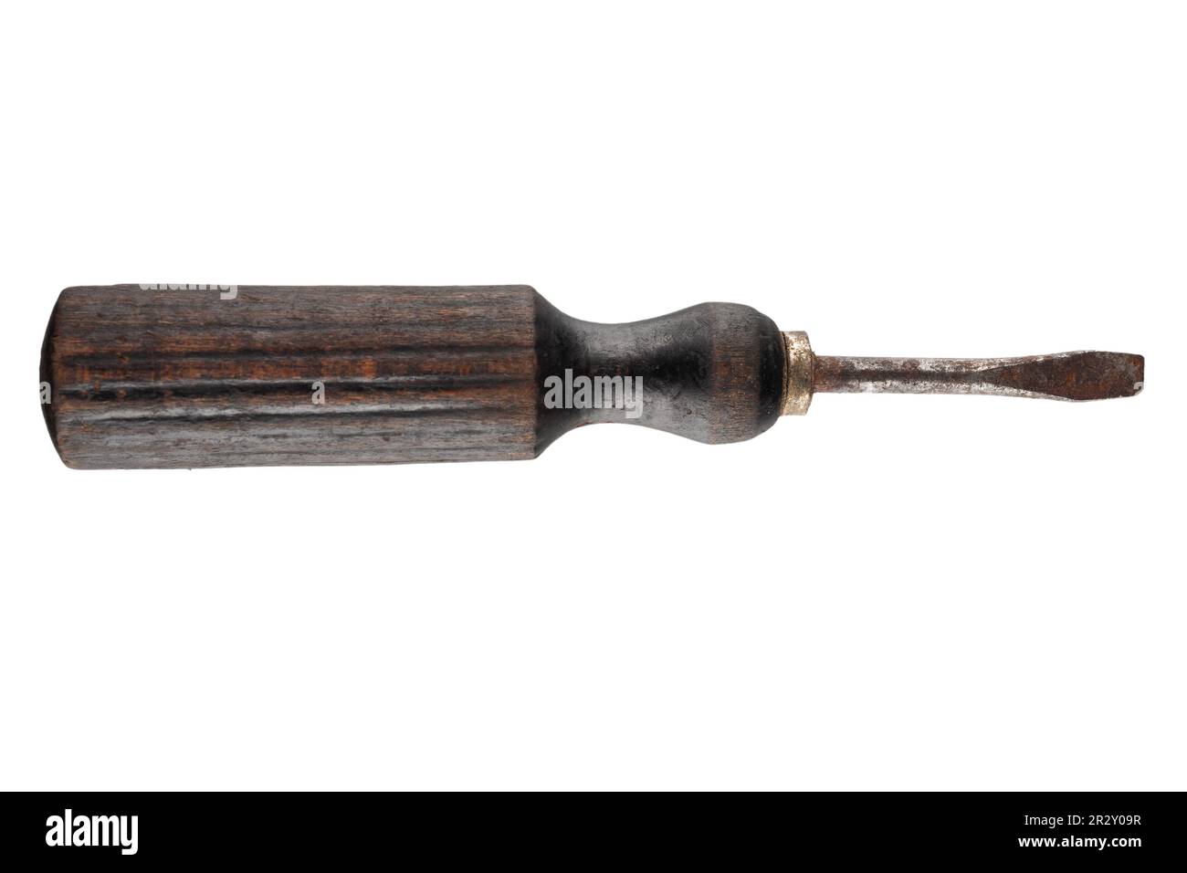 Old vintage retro rusty screwdriver isolated on white background Stock ...