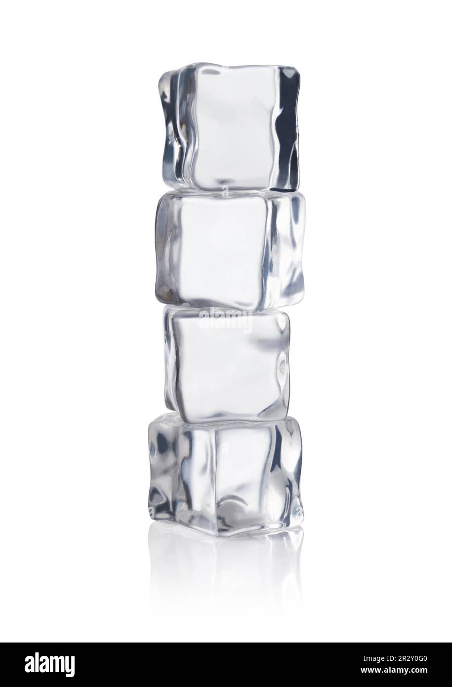 ice cubes on a white background Stock Photo - Alamy