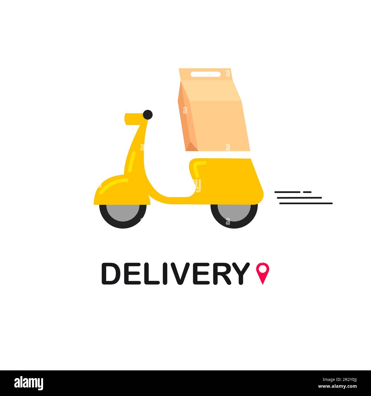 Express delivery by motorbike. Motorcicle logo. Fast shipping service ...