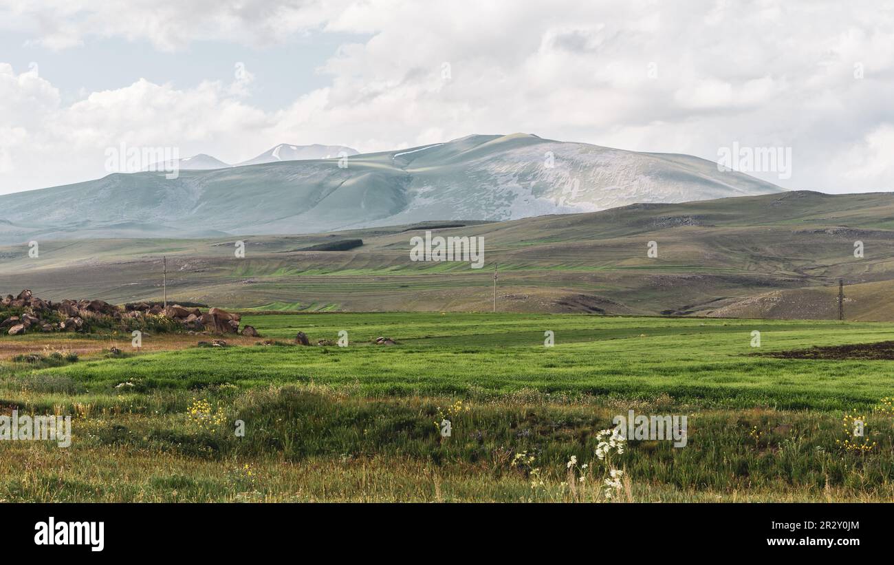 Javakheti Plateau landscape in Samtskhe–Javakheti region, Georgia, with ...