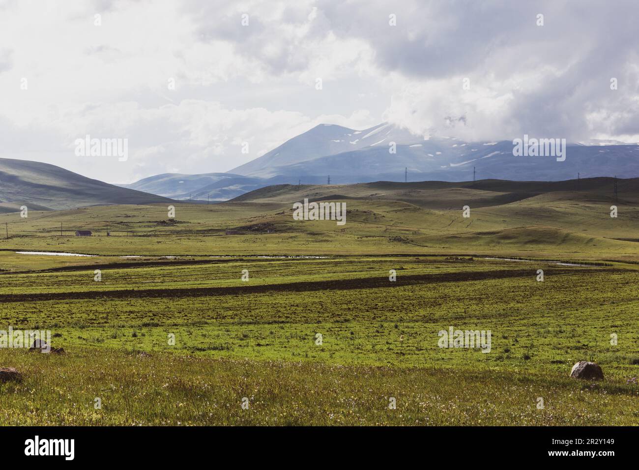 Javakheti Plateau landscape in Samtskhe–Javakheti region, Georgia, with ...