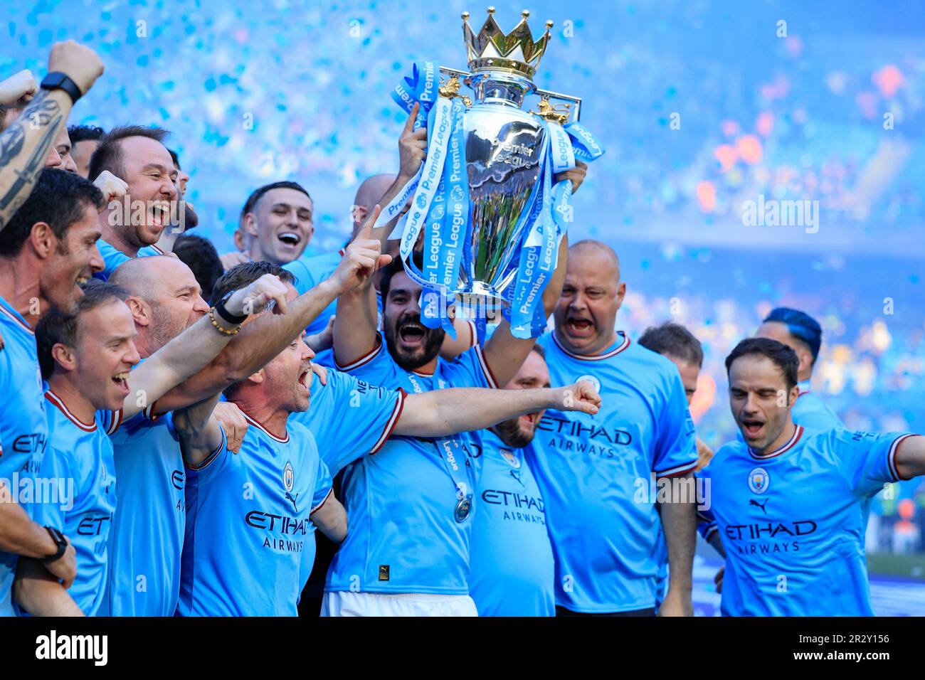 Manchester, UK. 21st May, 2023. Ilkay Gundogan #8 of Manchester City ...