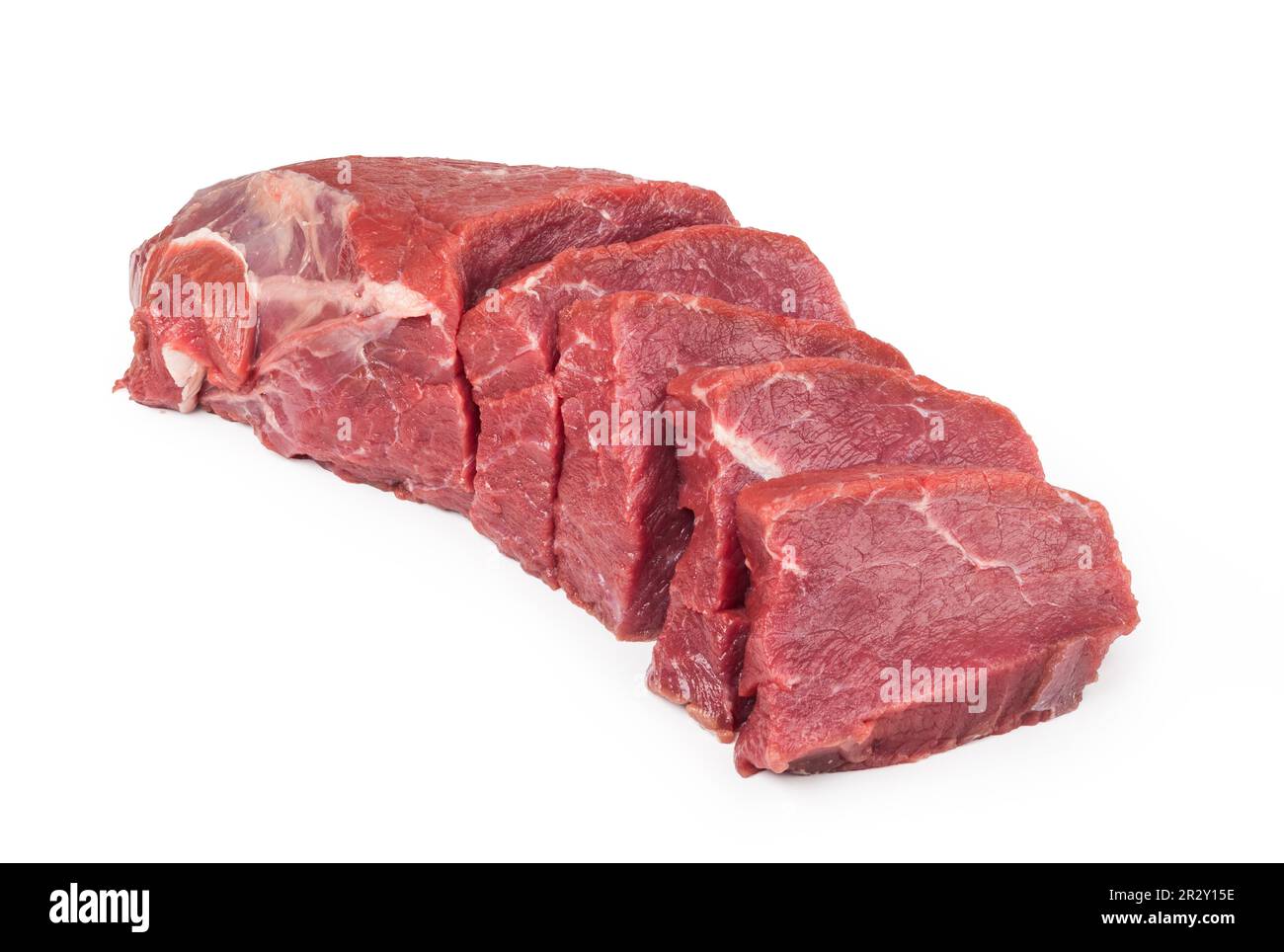 Raw beef meat isolated on white Stock Photo - Alamy
