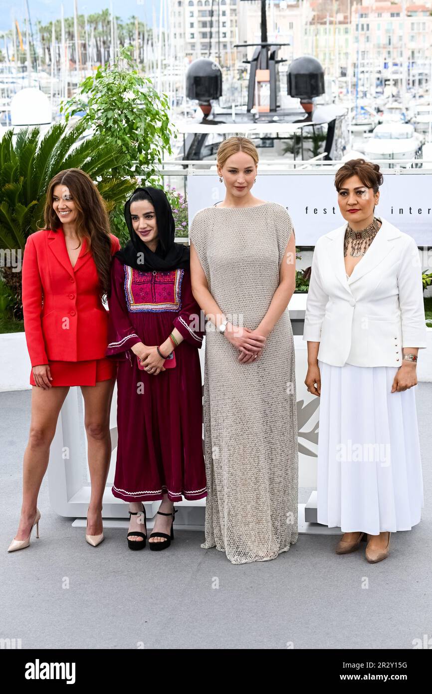 Justine Ciarrocchi, ?, Jennifer Lawrence, Sahra Mani 76th Cannes Film ...