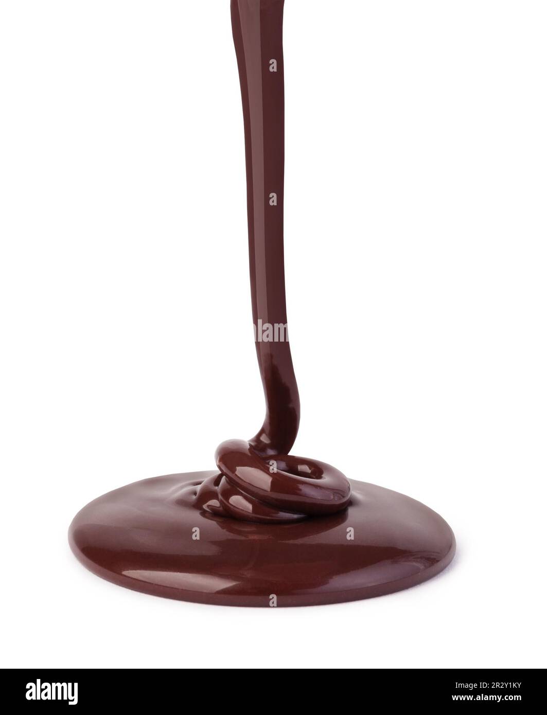 Melted chocolate isolated on a white Stock Photo - Alamy