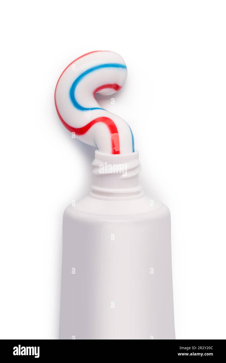 tube of toothpaste on a white background Stock Photo - Alamy