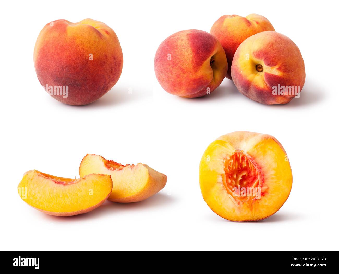 Peach isolated on white background Stock Photo - Alamy