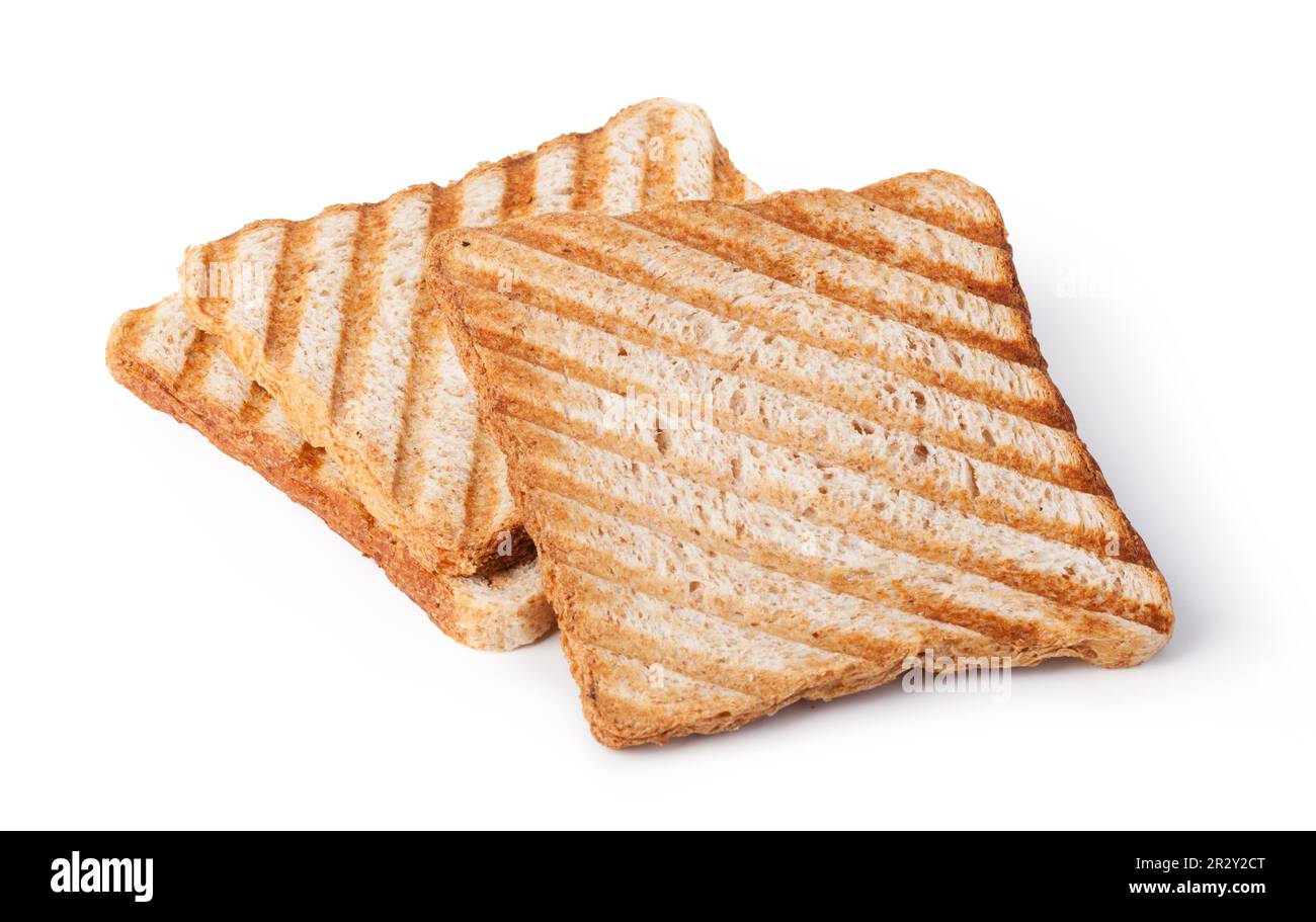 toasted bread isolated on white background Stock Photo - Alamy