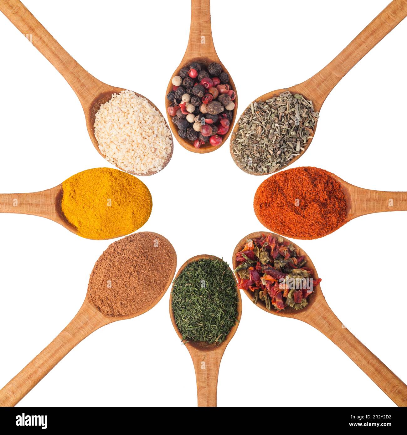 spices set on white background Stock Photo - Alamy