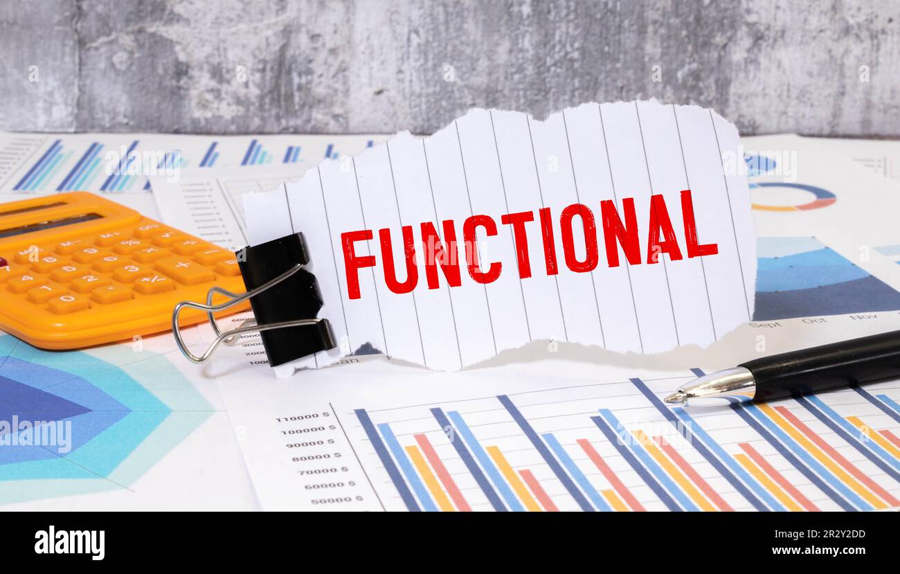 word Functional on white torn paper Stock Photo - Alamy