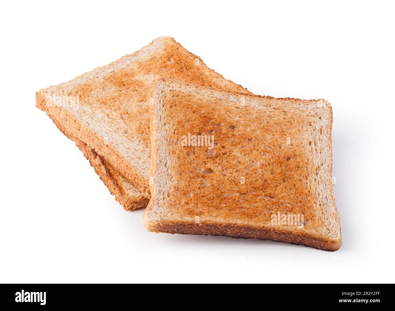 toasted bread isolated on white background Stock Photo - Alamy