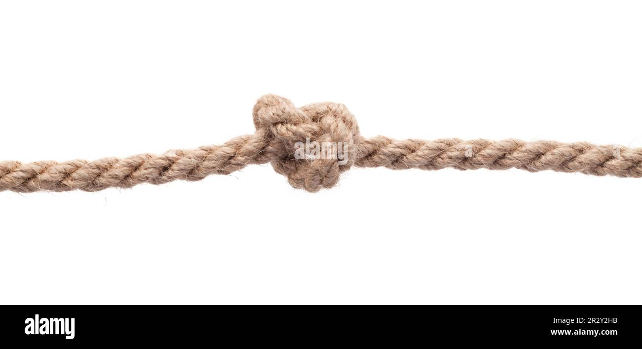 rope with knot isolated on white background Stock Photo - Alamy