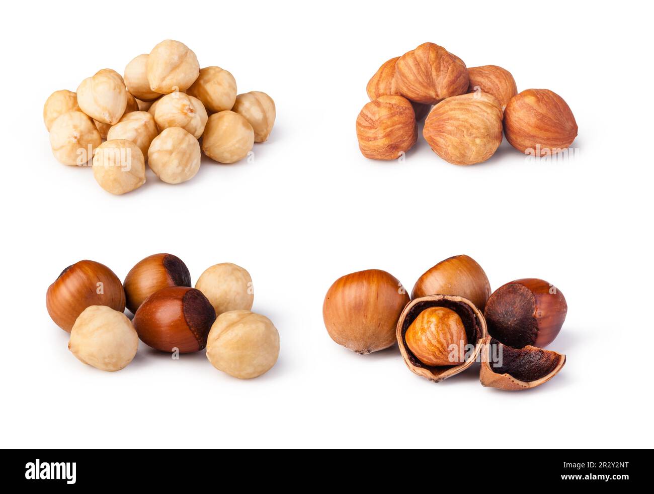 Closeup view of hazelnuts isolated on white background Stock Photo - Alamy