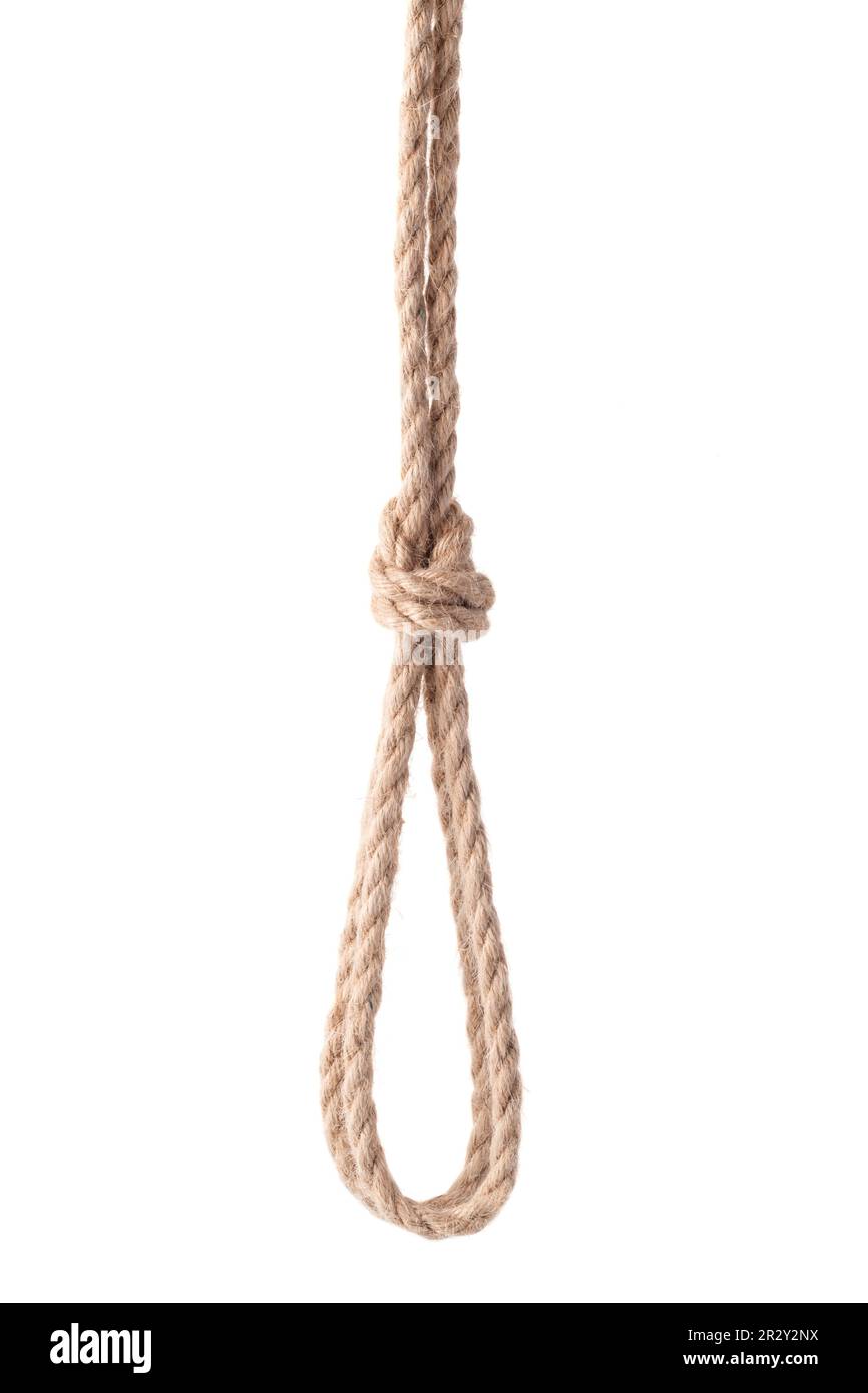 rope with knot isolated on white background Stock Photo - Alamy