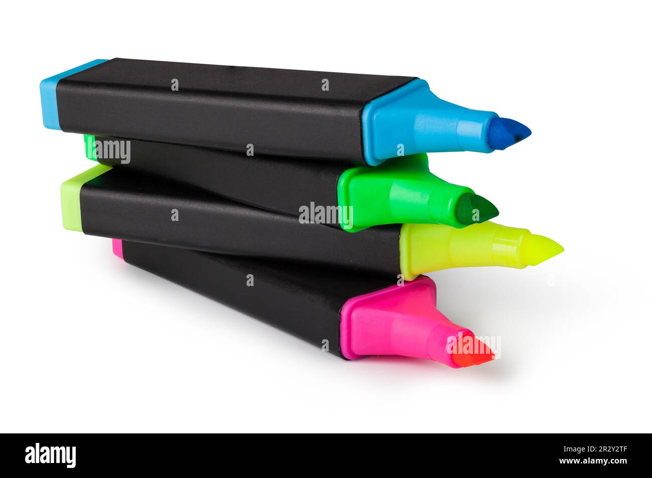 Colored markers isolated on white background Stock Photo - Alamy