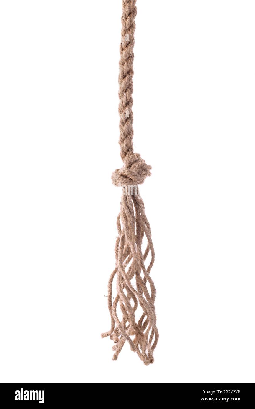 rope with knot isolated on white background Stock Photo - Alamy
