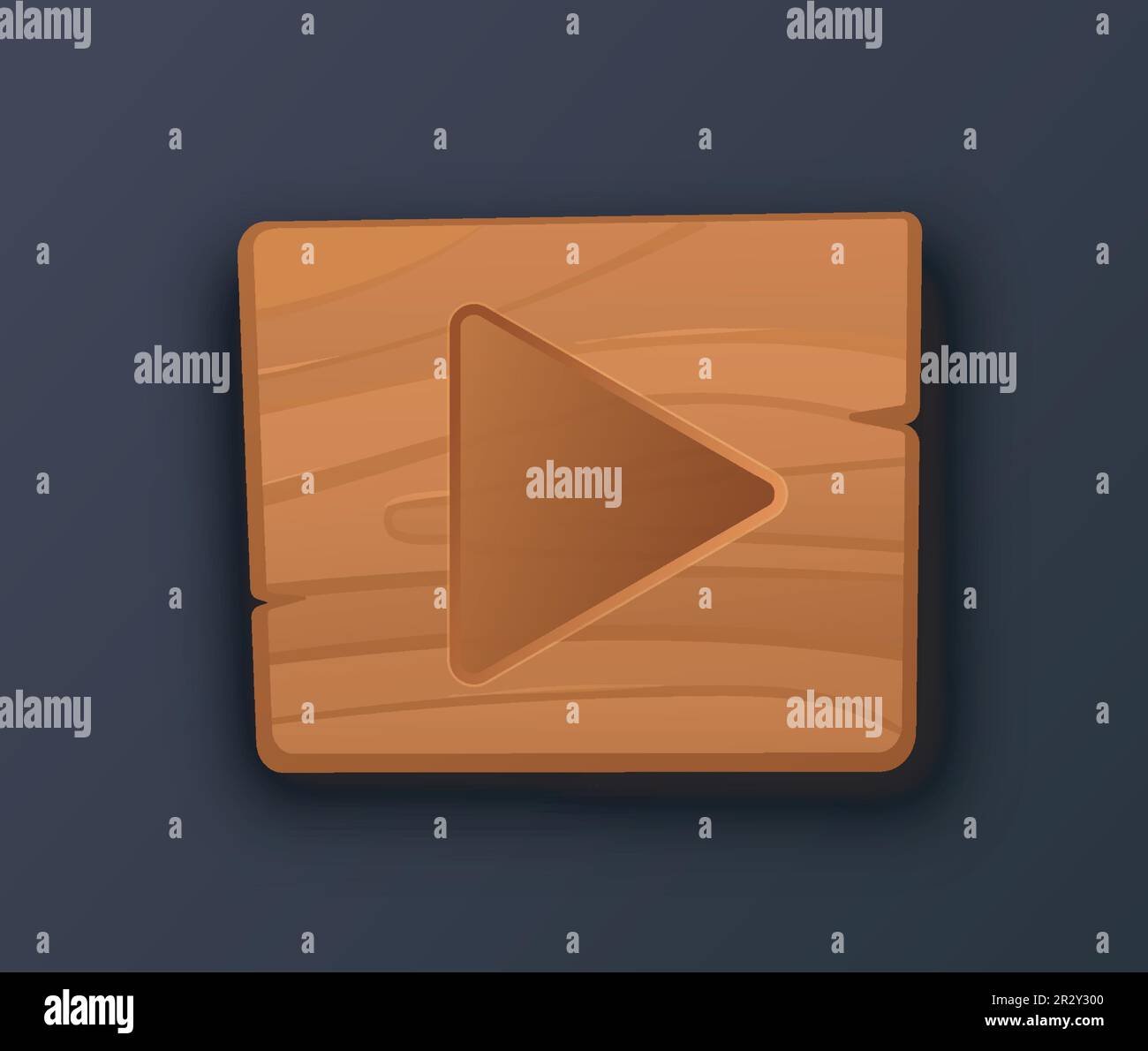 Wooden button play Stock Vector Image & Art - Alamy