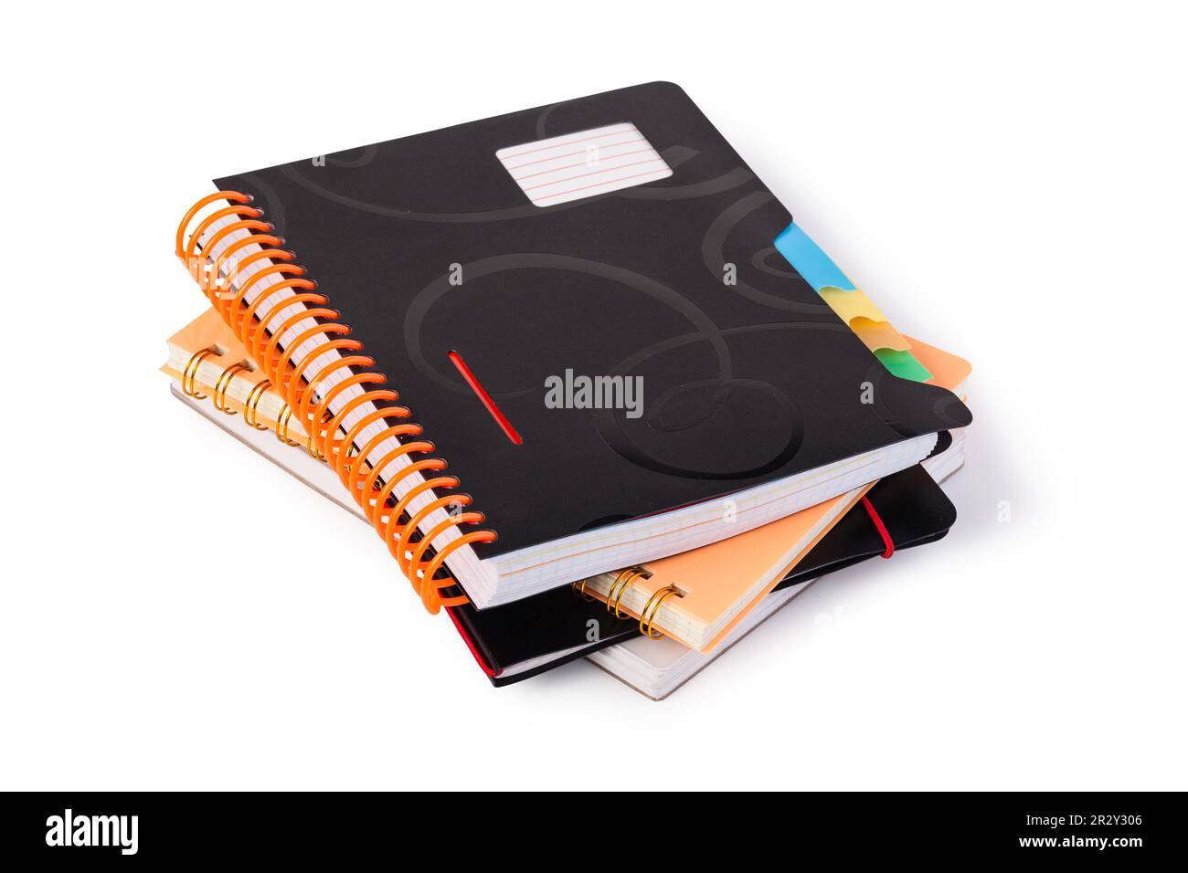 Notebook on white background Stock Photo - Alamy