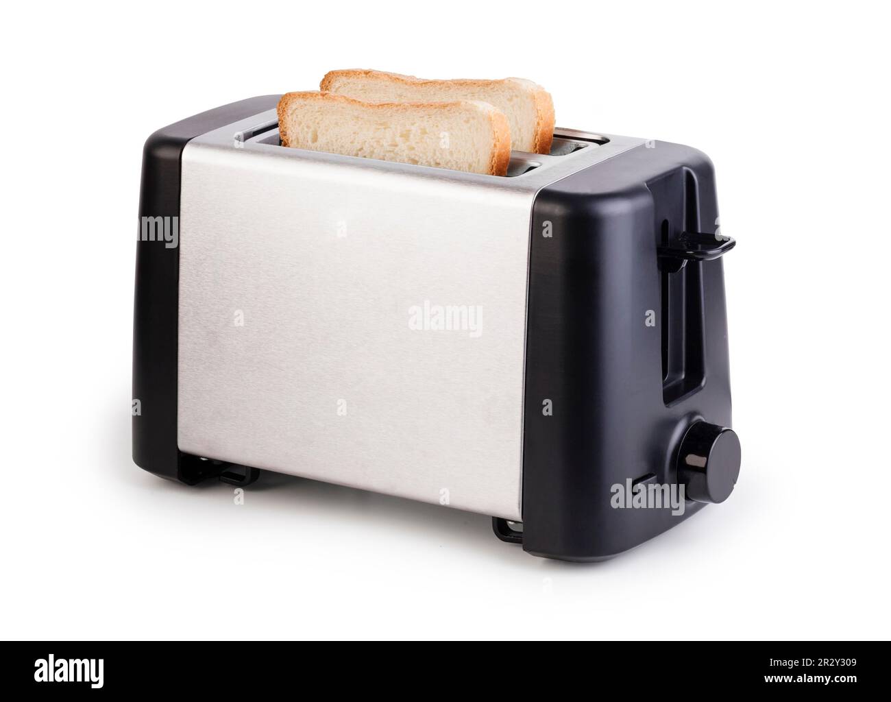 Toaster with bread isolated on white background Stock Photo - Alamy