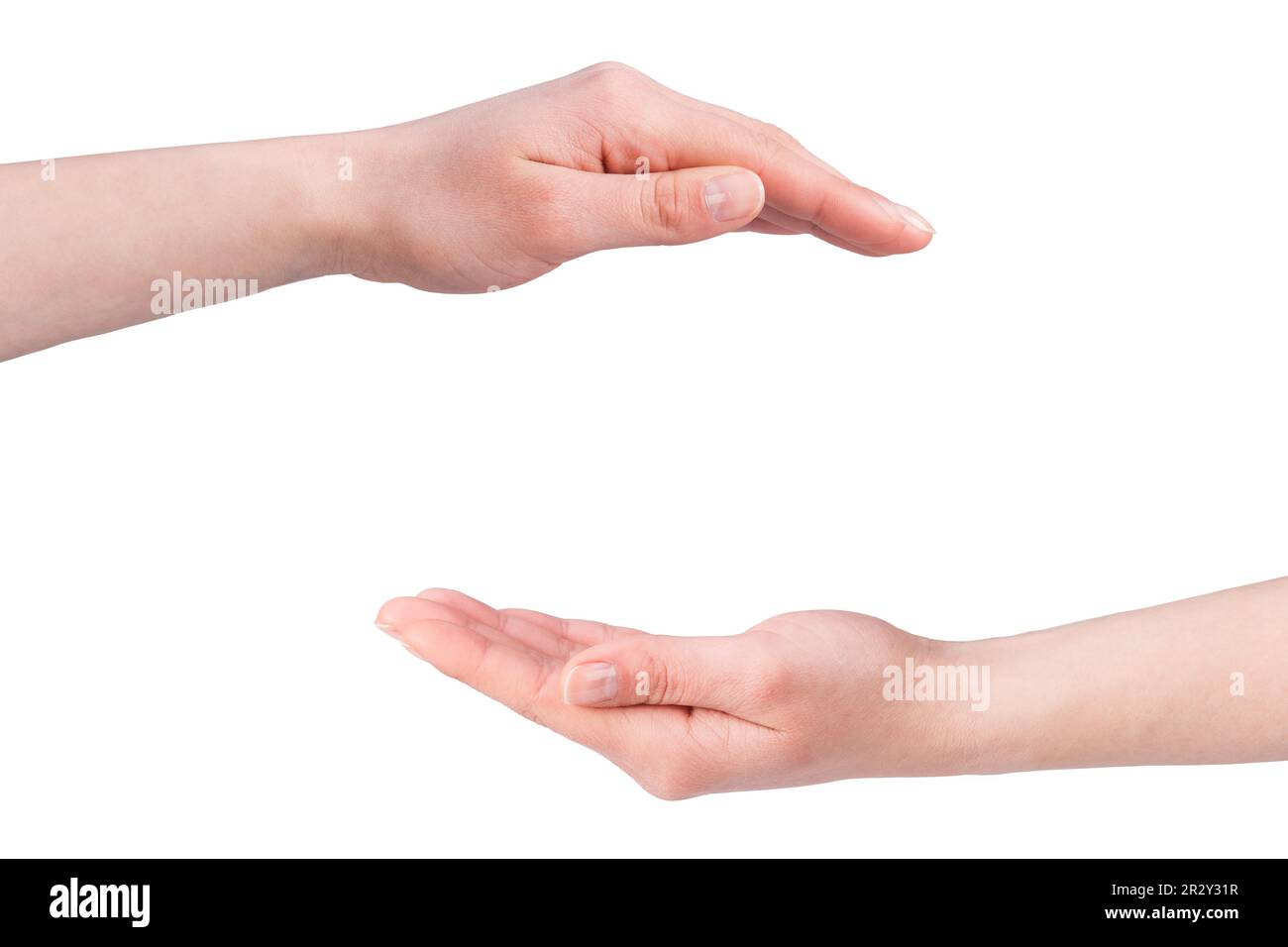 Close-up of Woman hand isolated on white background Stock Photo - Alamy