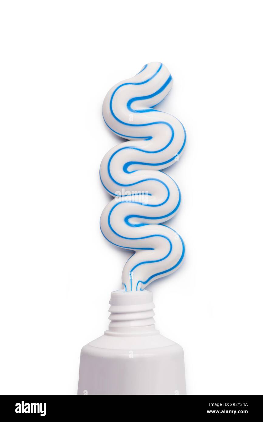 tube of toothpaste on a white background Stock Photo - Alamy