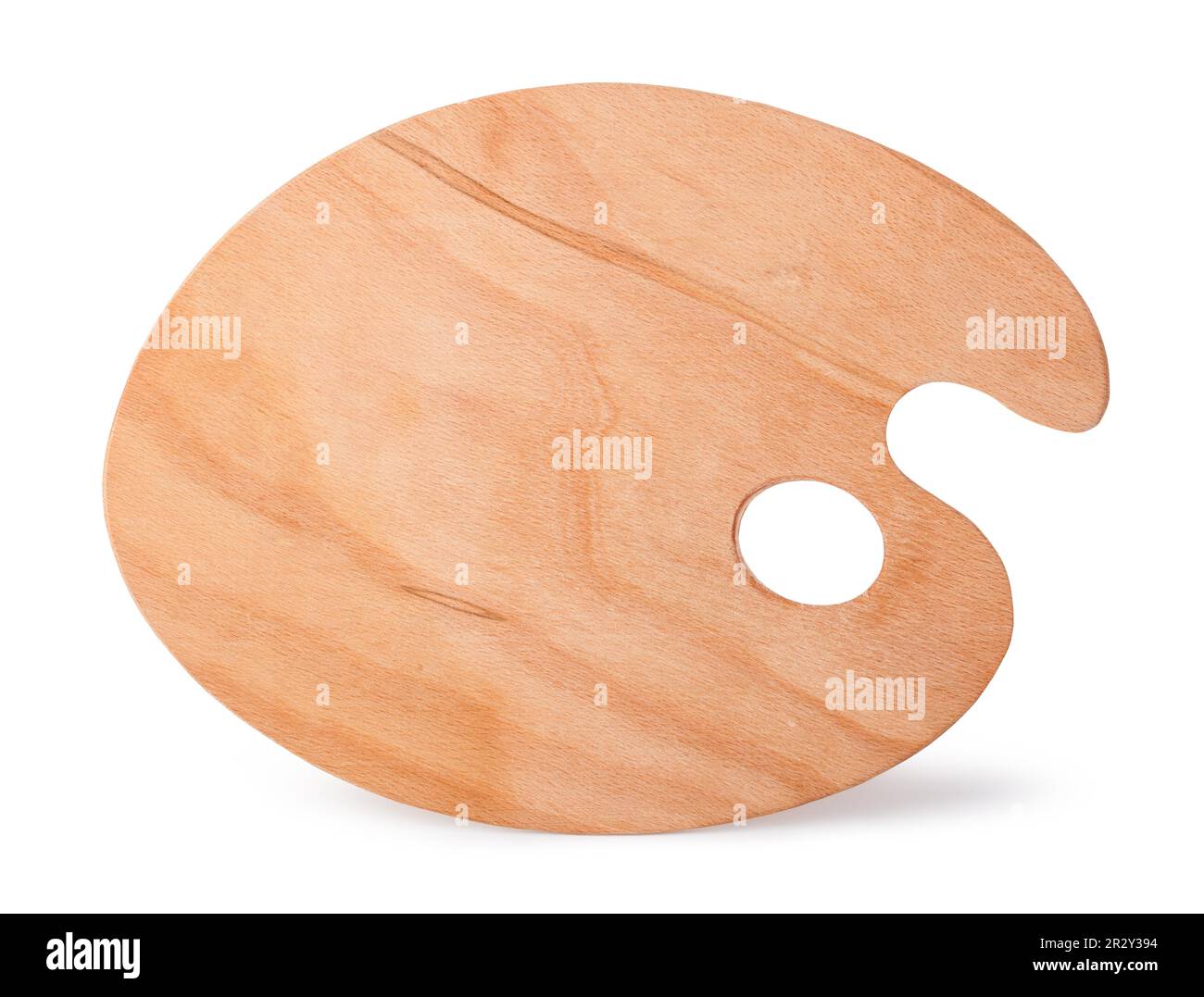 Wooden art palette, isolated on white background Stock Photo - Alamy