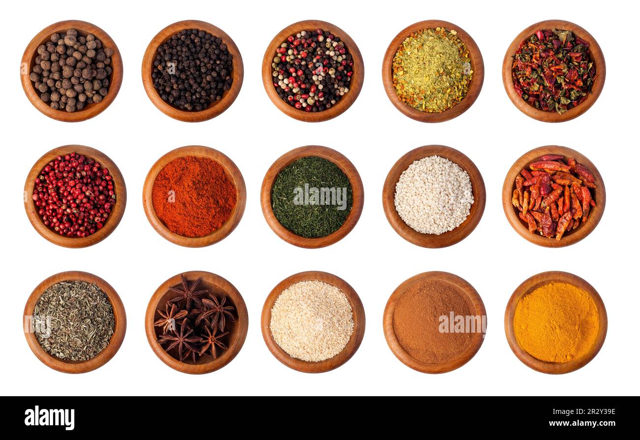 spices on white background Stock Photo - Alamy