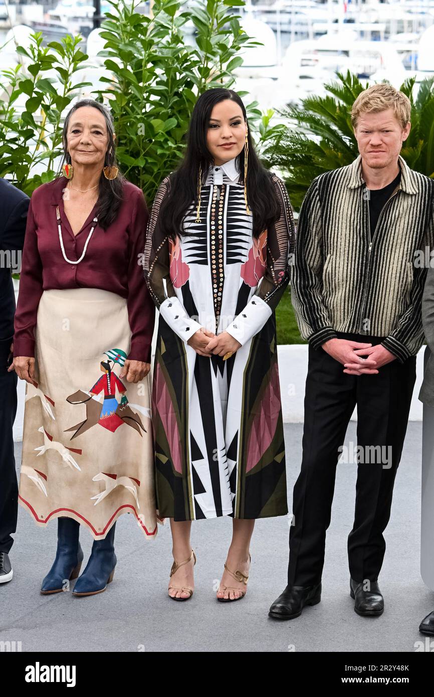Italy. 21st May, 2023. Tantoo Cardinal, Janae Collins, Jesse Plemons ...