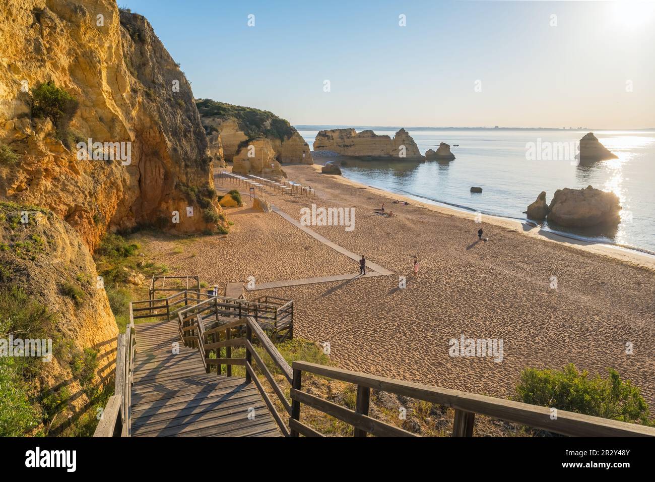 Praia de Dona Ana beach near Lagos town, Algarve, Portugal Stock Photo ...